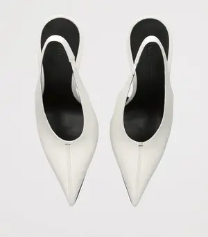 Khaite Leather Bella Pumps 100 - White