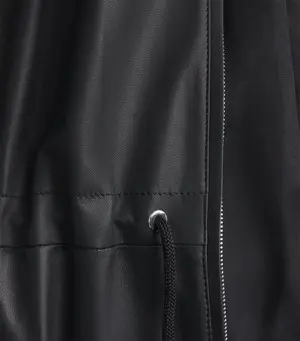 YVES SALOMON Lambskin Waterproof Hooded Cape Coat