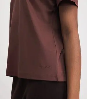 YVES SALOMON Pima Cotton-silk Interlock T-shirt - Red