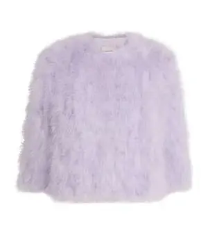 YVES SALOMON Feather Cropped Jacket