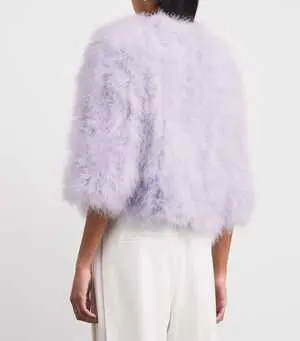 YVES SALOMON Feather Cropped Jacket