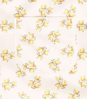 Maje Floral Print Shirt With Lace Trim - Yellow
