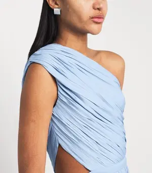 Maje One-shoulder Maxi Dress - Blue