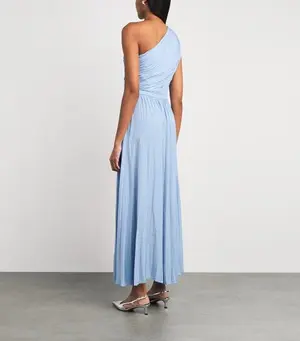 Maje One-shoulder Maxi Dress - Blue