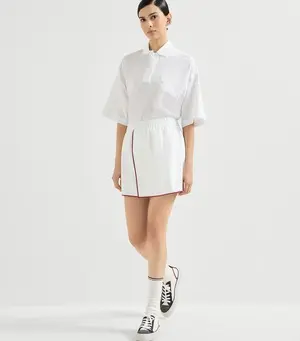 Brunello Cucinelli Technical Logo Mini Skirt