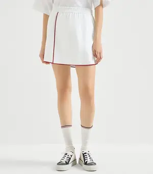 Brunello Cucinelli Technical Logo Mini Skirt