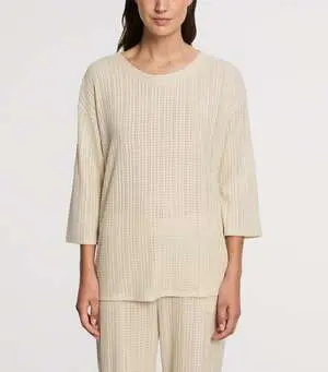 Hanro Summer Knits Cropped-sleeve Top