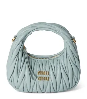 Miu Miu Matelassé Leather Wander Top-handle Bag - Green