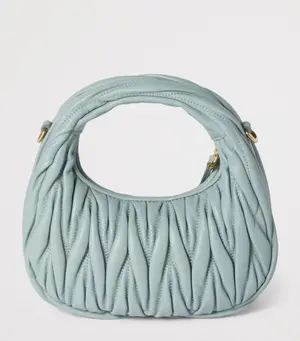 Miu Miu Matelassé Leather Wander Top-handle Bag - Green