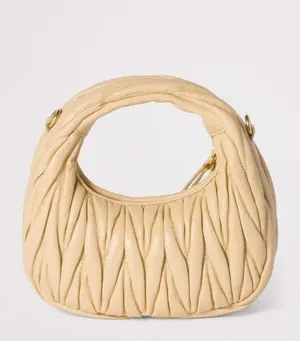 Miu Miu Matelassé Leather Wander Top-handle Bag - Neutral