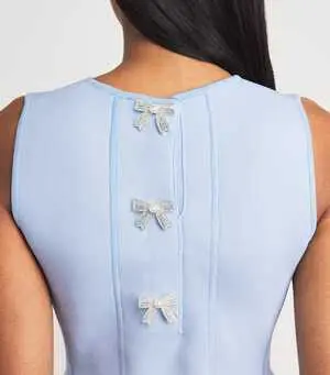 Maje Fit-and-flare Mini Dress With Bow Detail