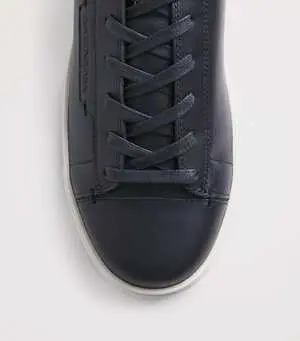 Emporio Armani Embossed Logo Leather Sneakers
