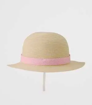 MIKI HOUSE Gingham-trim Sun Hat