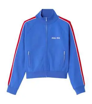 Miu Miu Logo Zip-up Jacket