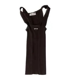 Miu Miu Wool Ribbed Tank Top