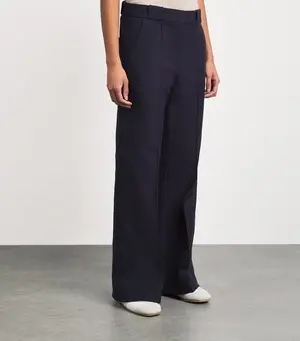ME+EM Cotton Blend Kick Flare Trousers