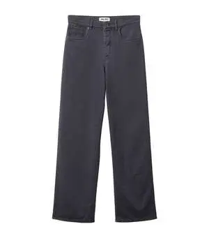 Miu Miu High-rise Straight Leg Jeans - Grey