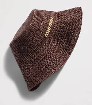 Miu Miu Raffia Bucket Hat
