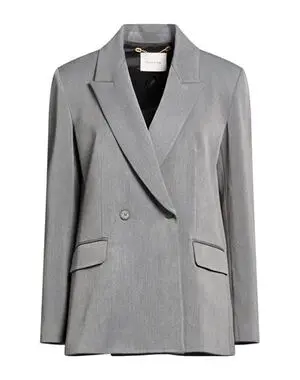 MANILA GRACE Double-breasted Blazer - Grey