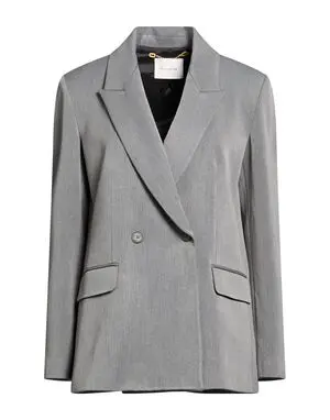 MANILA GRACE Double-breasted Blazer - Grey