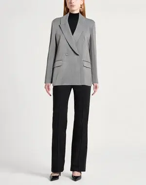 MANILA GRACE Double-breasted Blazer - Grey