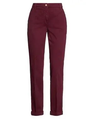 MANILA GRACE Tapered Twill Pants Garnet
