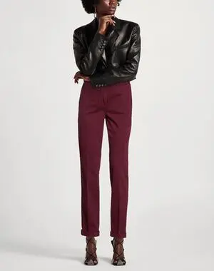 MANILA GRACE Cotton Twill Pants - Garnet