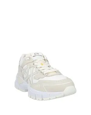 Armani Exchange Polyester And Polyurethane Low-top Sneakers - Ivory