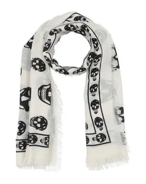 Alexander McQueen Woman Scarf Brick Size - Wool Ivory