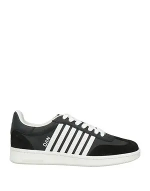 Dsquared2 Leather And Suede Low-top Sneakers - Black