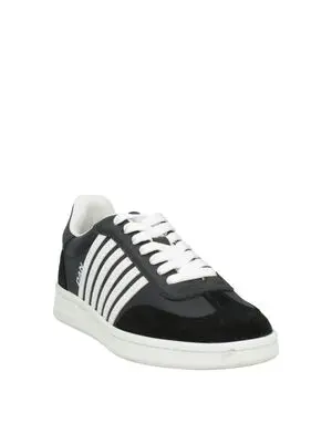 Dsquared2 Leather And Suede Low-top Sneakers - Black