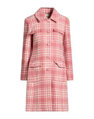 REALLY WILD Wool-blend Tartan Bouclé Coat - Pink