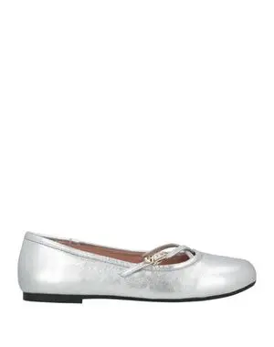 Moschino Metallic Flats For Women
