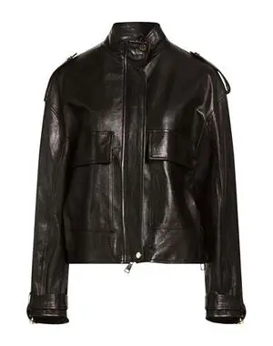 Street Leathers Cuffed Jackets For Women