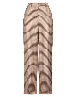 LANVIN Wide-leg Checked Twill Pants