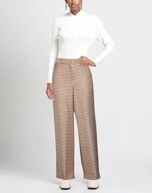 LANVIN Wide-leg Checked Twill Pants