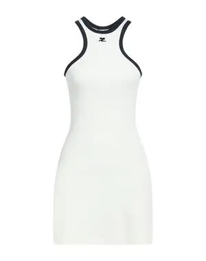 COURREGES Mini Cotton Dress - White