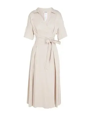 Max Mara Cotton Poplin Wrap Maxi Dress