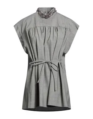 Fabiana Filippi Virgin Wool Blend Top With Embellished Mock Neck