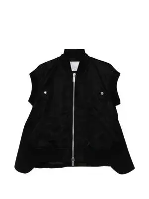 Sacai Zip-up Gilet - Black