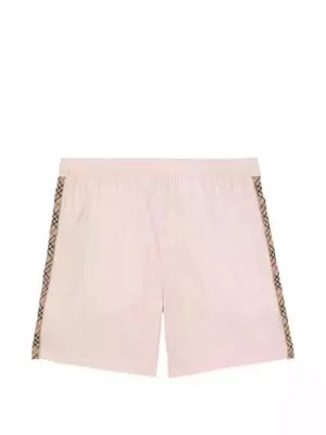 Burberry Check Trim Swim Shorts - Pink
