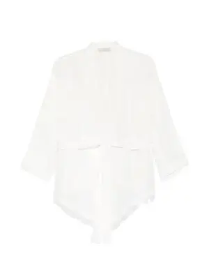 Antonelli Firenze Fringed-trim Jacket - White