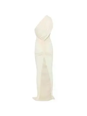 Rick Owens Avra One-shoulder Draped Maxi Dress - Neutrals