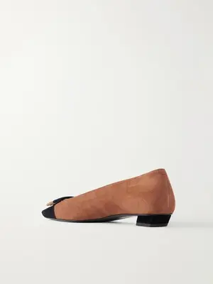 ROGER VIVIER Belle Vivier Buckled Ballet Flats - Brown