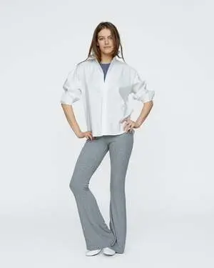 ATM Anthony Thomas Melillo Modal Rib Flare Pant - Medium Heathered Grey