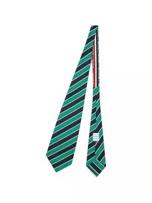 Thom Browne Mogador Striped Neck Tie - Blue