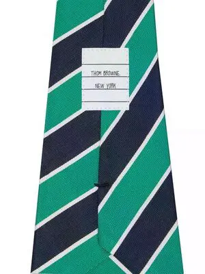 Thom Browne Mogador Striped Neck Tie - Blue