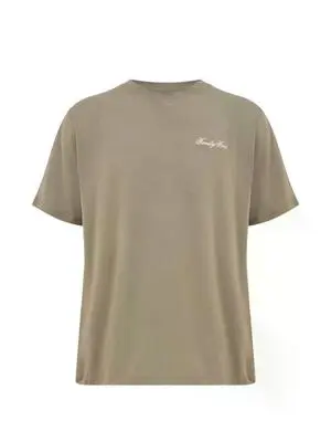 FAMILY FIRST Logo-embroidered T-shirt - Neutrals