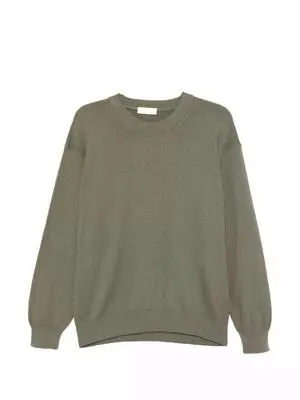 ROBERTO COLLINA Textured Crew-neck Sweater - Green
