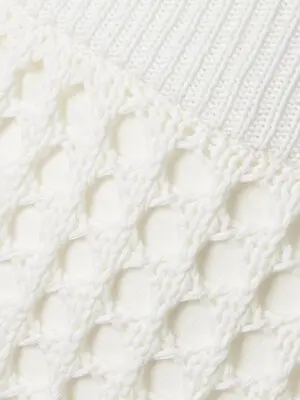 Max Mara Crocheted Cotton Midi Skirt - White